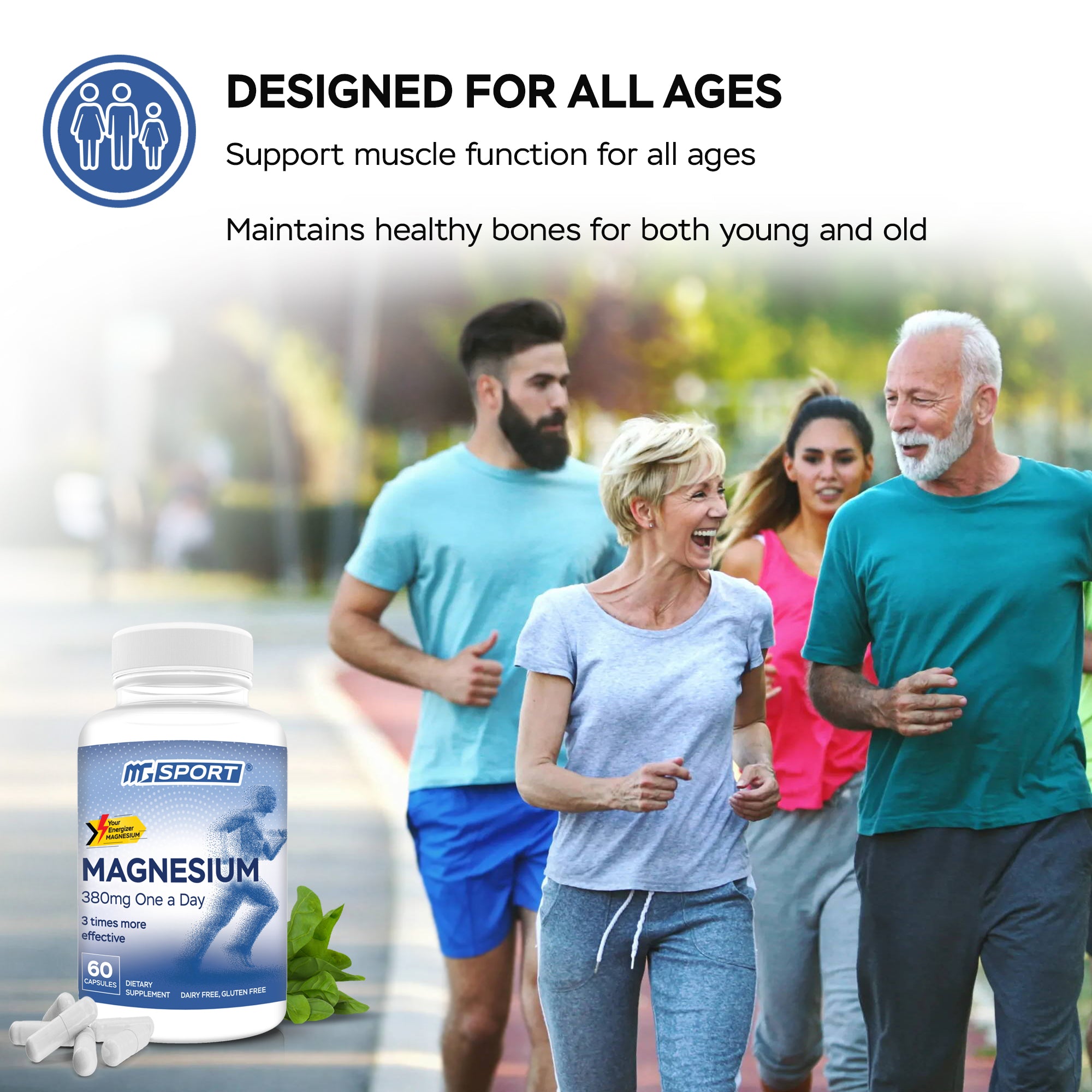 High Absorption Magnesium Supplement (60 Count) and Gel for Leg Cramps ...